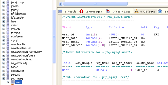 PHP MySQL Database Table Creation Example